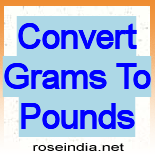 Convert Grams To Pounds