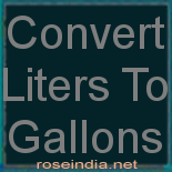 Convert Liters To Gallons