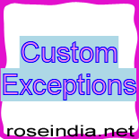 Custom Exceptions