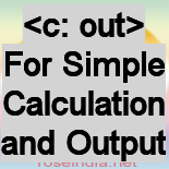 For Simple Calculation and Output