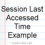 Session Last Accessed Time Example