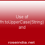 Use of fn:toUpperCase(String) and fn:toLowerCase(String) Tag of JSTL