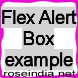 Flex Alert Box example