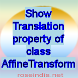 Show Translation property of class AffineTransform
