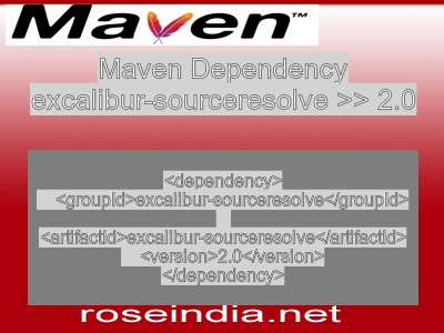 Maven Dependency excalibur-sourceresolve >> 2.0