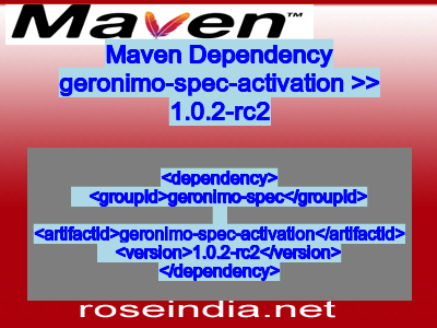Maven Dependency geronimo-spec-activation >> 1.0.2-rc2