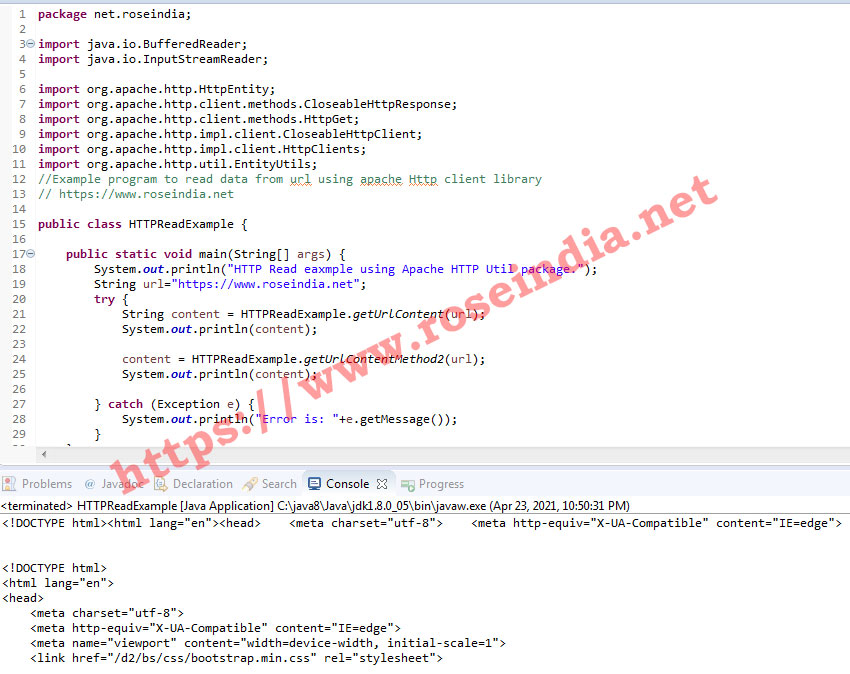 Apache HttpClient GET Request Example