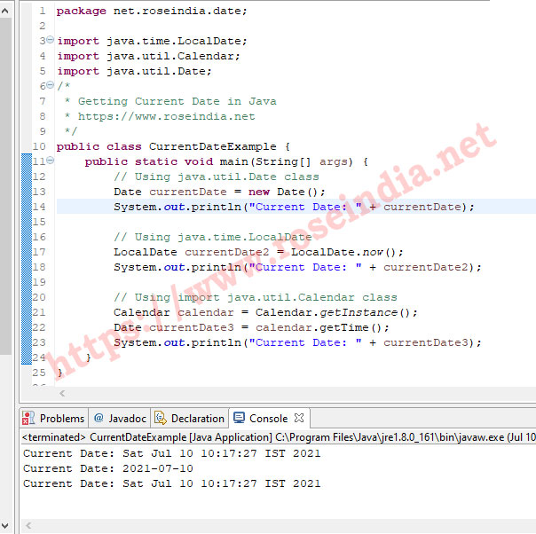 How To Get Today s Date In Java In Mm dd yyyy Format 