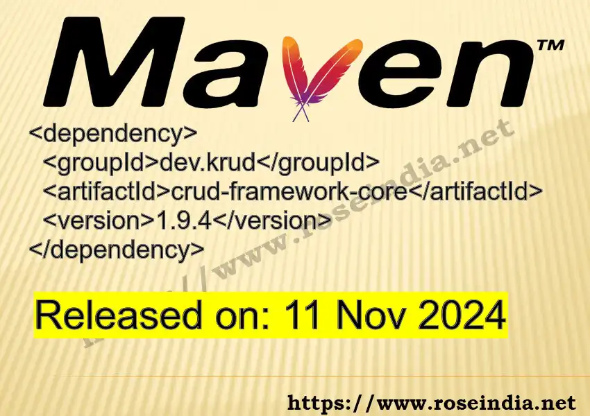 Crud Framework Core crud-framework-core Latest Version
