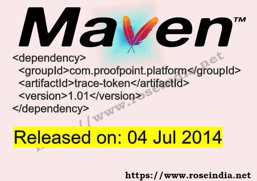Maven dependency for com.proofpoint.platform - trace-token version 1.01 is released. Learn to ...