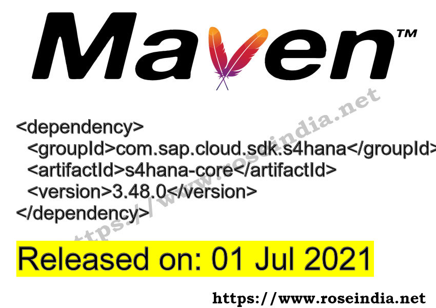 Maven dependency for com.sap.cloud.sdk.s4hana - s4hana-core version 3. ...