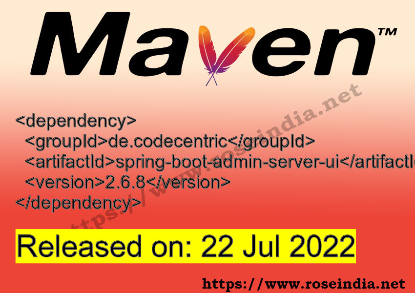 Maven Dependency For Decentric Spring Boot Admin Server Ui Version 268 Is Released 1360