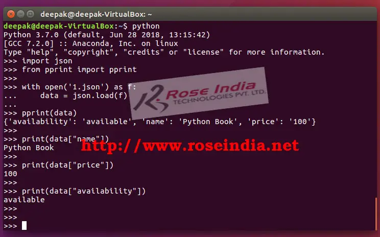 Read JSON file into Python dictionary Read JSON file into Python dictionary
