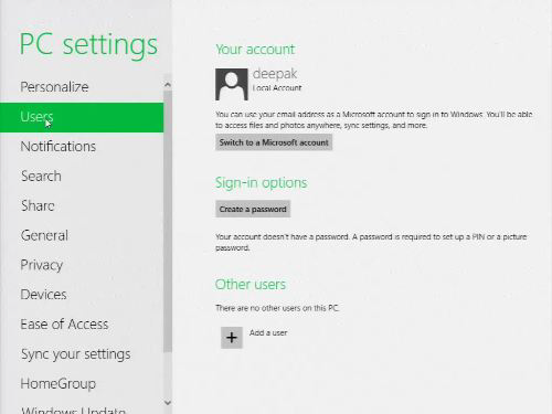 Windows 8 PC Setting Step by Step Guide