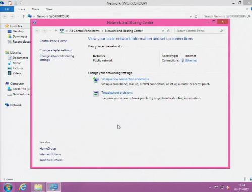 Network IP Setting in Windows 8