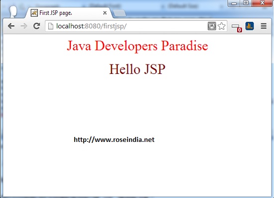How to make my first JSP page?