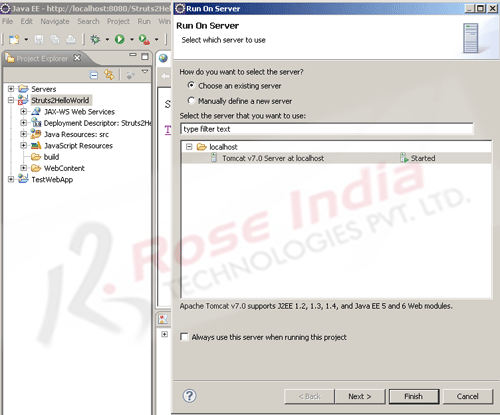 Struts 2 Hello World Application Using Eclipse 0264