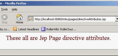Page directive attributes