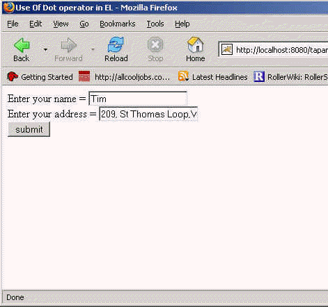 Use of dot(.) operator in EL