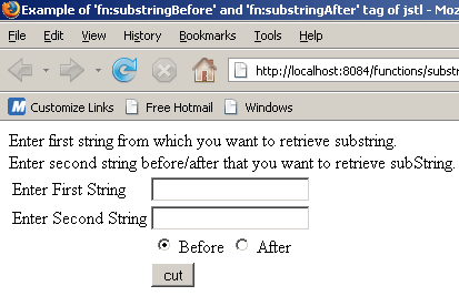 Use of and JSTL Tag