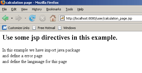 JSP Directives and HTML tags