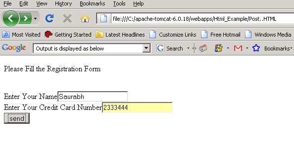 HTML Get Method
