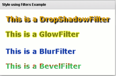 Filters in Flex4