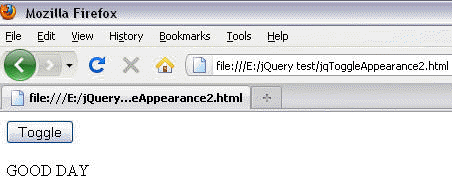 Toggle hide/show by clicking same button