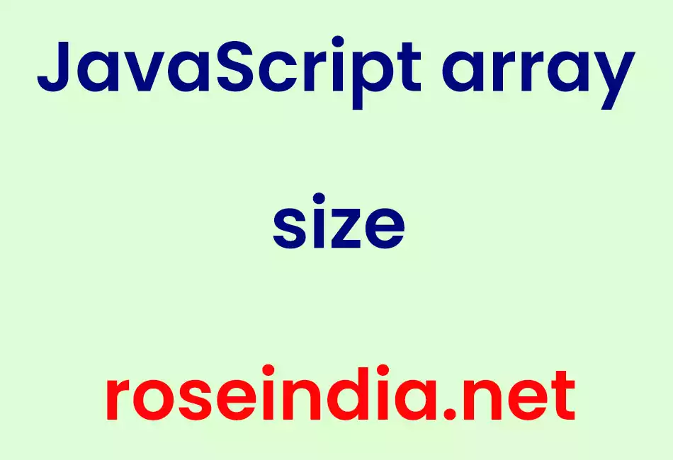 JavaScript Array Size