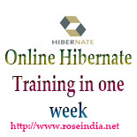 Online Hibernate Training in one week - Just Rs. 1000