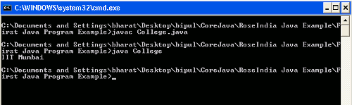 First Java Program Example