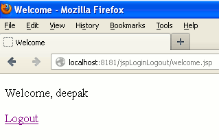 JSP Login Logout Example