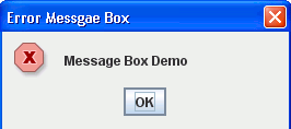 Java Message Box