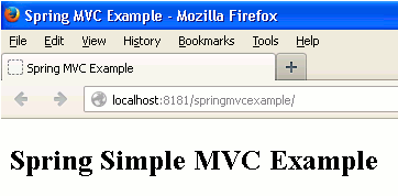 Spring 3 MVC Example